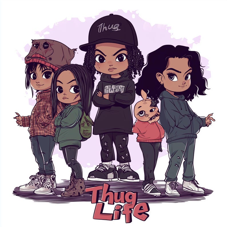 Chicano Thug Life Horror Movie Girl PNG Scary Movie Killer Art ...