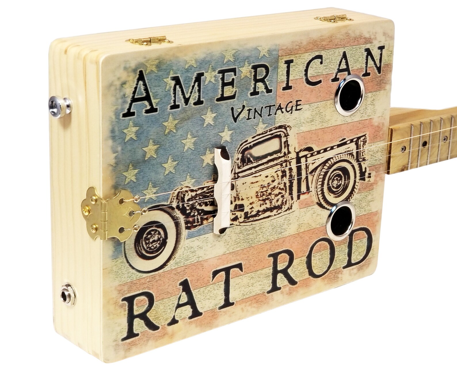 The "american Rat Rod" - 3-string Illustrated Acoustic/electric Cigar ...