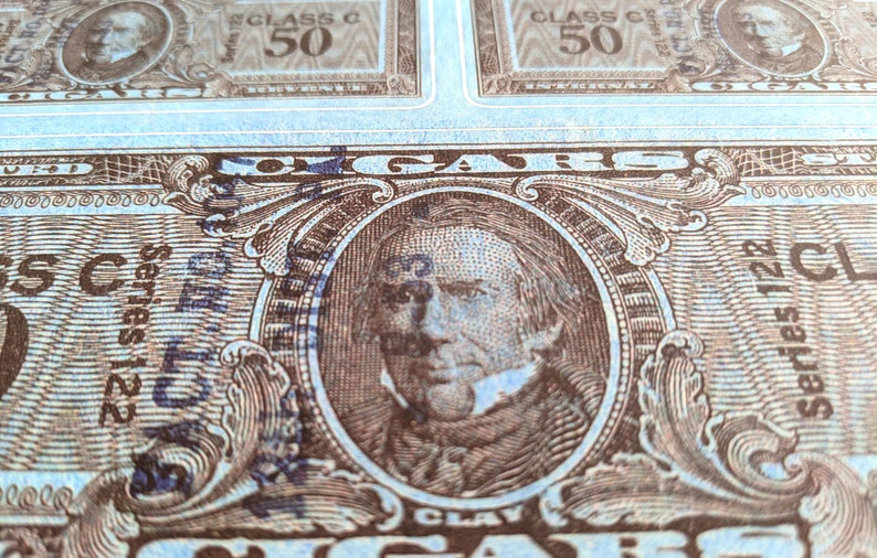 Cigar Box Tax Stamp Vintage-style Decal Sheet 16 Separate | Etsy