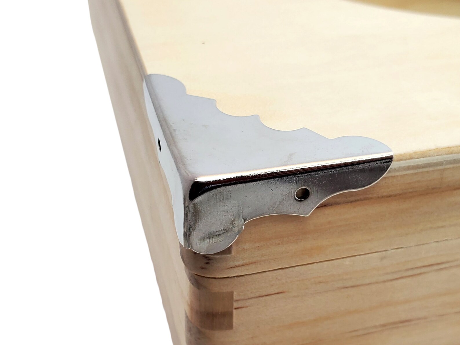 8-pack Shiny Nickel-plated Box Corners With Screws (SKU: 31-023-01) - Etsy