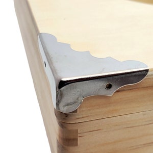8-pack Shiny Nickel-plated Box Corners With Screws (SKU: 31-023-01) - Etsy