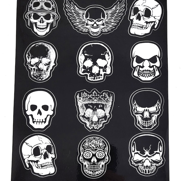 Skull and Bone Decal - Etsy