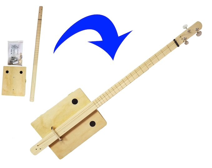 3-string Cigar Box Guitar Kit With How-to Guide - Everything You Need ...