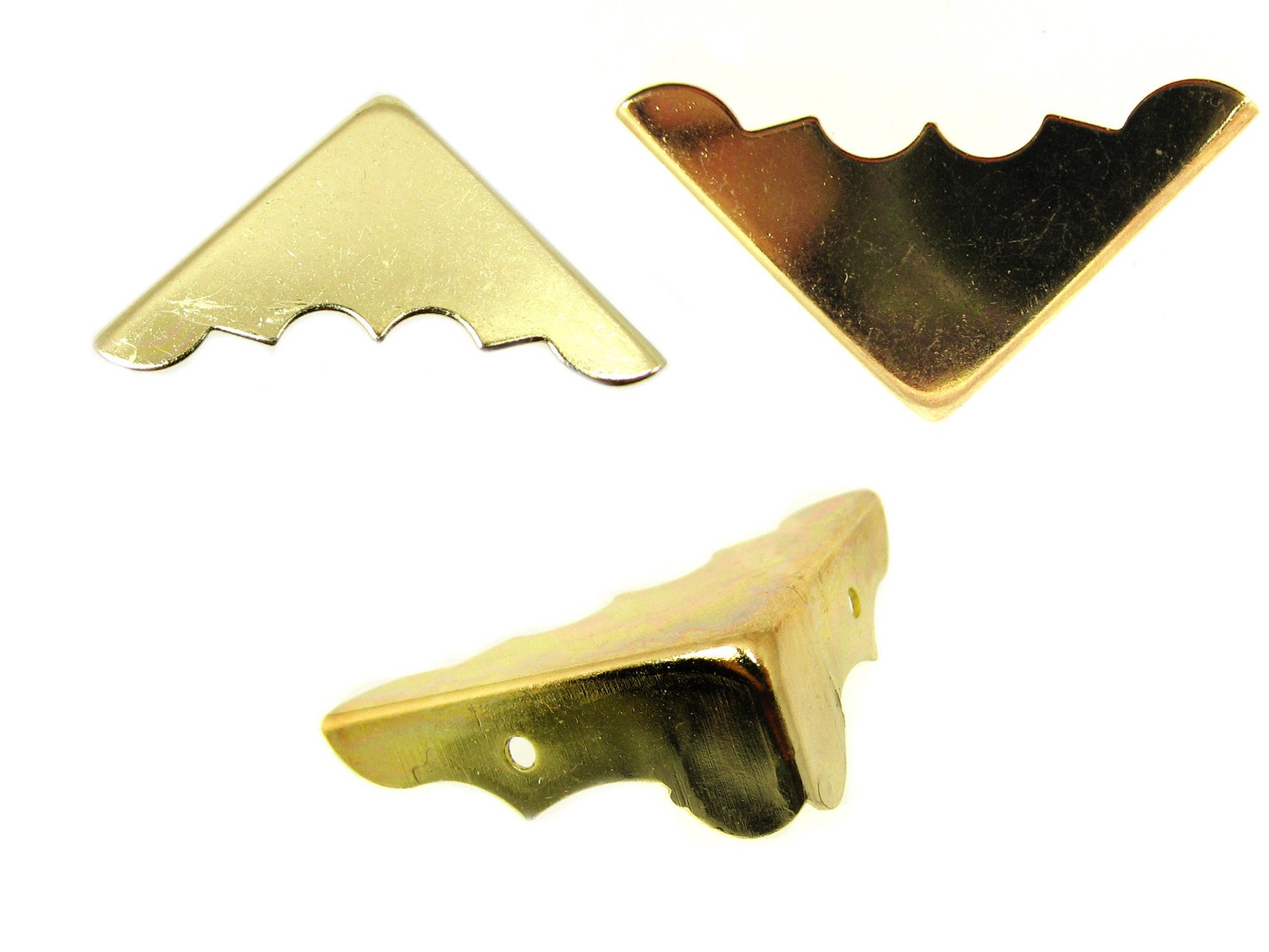 8-pack Brass-plated Box Corners With Screws - Etsy