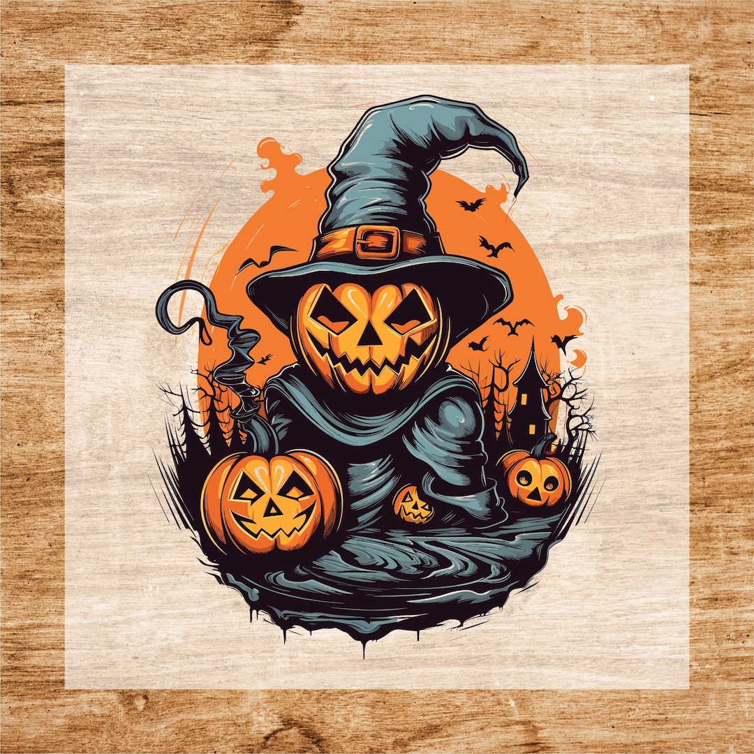 Halloween Design, Halloween DTF Transfers, Ready for Press, Heat Press ...