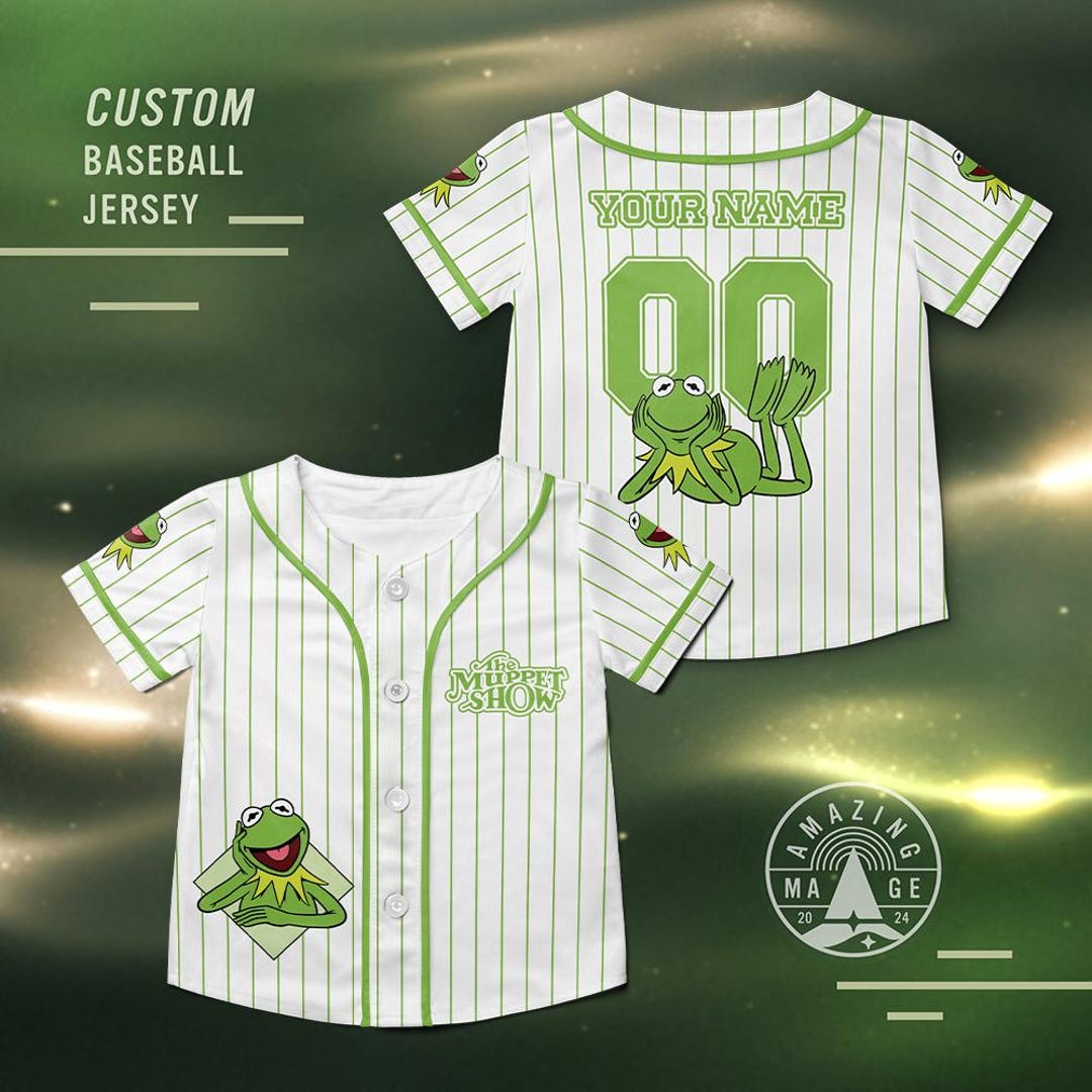 Kermit the Frog the Muppet Baseball Jersey, Disney the Muppet Shirt ...