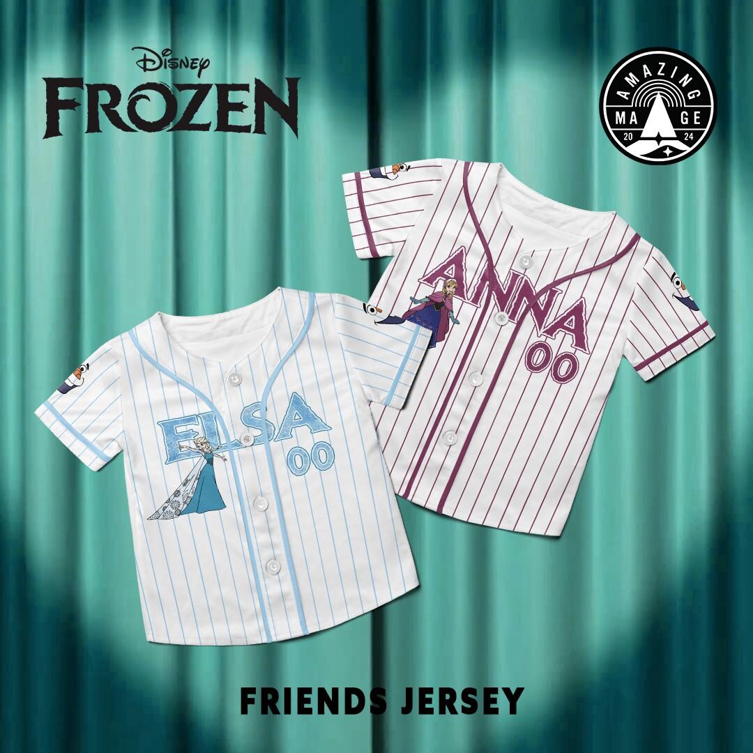 Elsa and Anna Sisters Frozen Baseball Jersey, Disney Frozen Movie Shirt ...