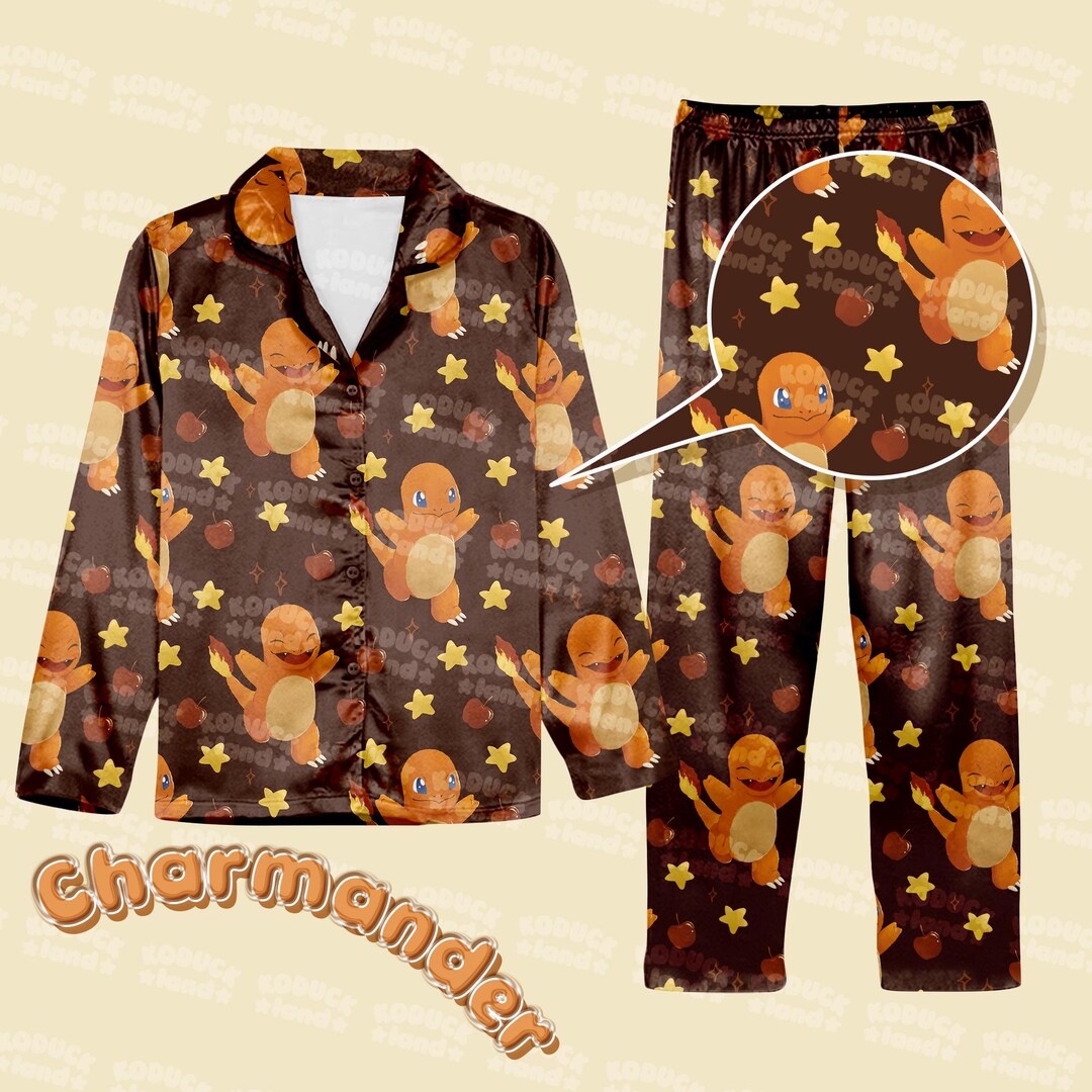 Charmander Pajamas Set, Cute Charmander Shirt, Pokemon Shirt ...