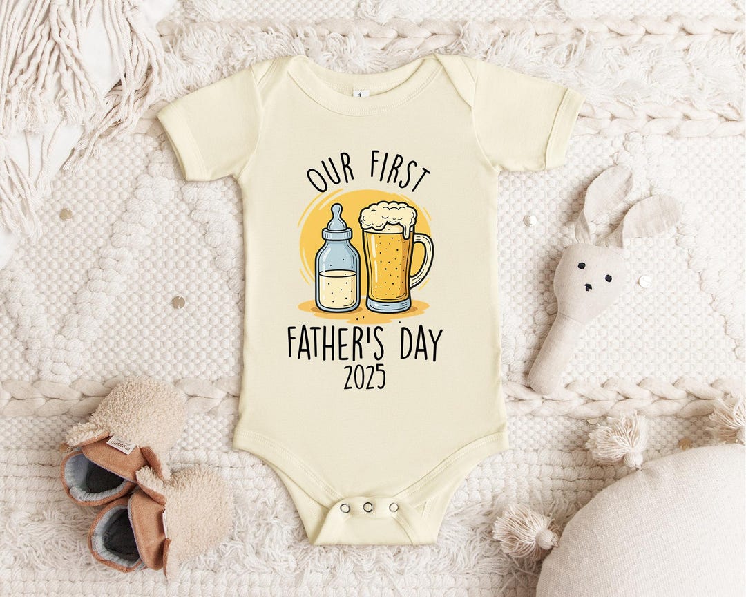 Personalized Funny Our First Father's Day Onesie®, Custom Father’s Day ...