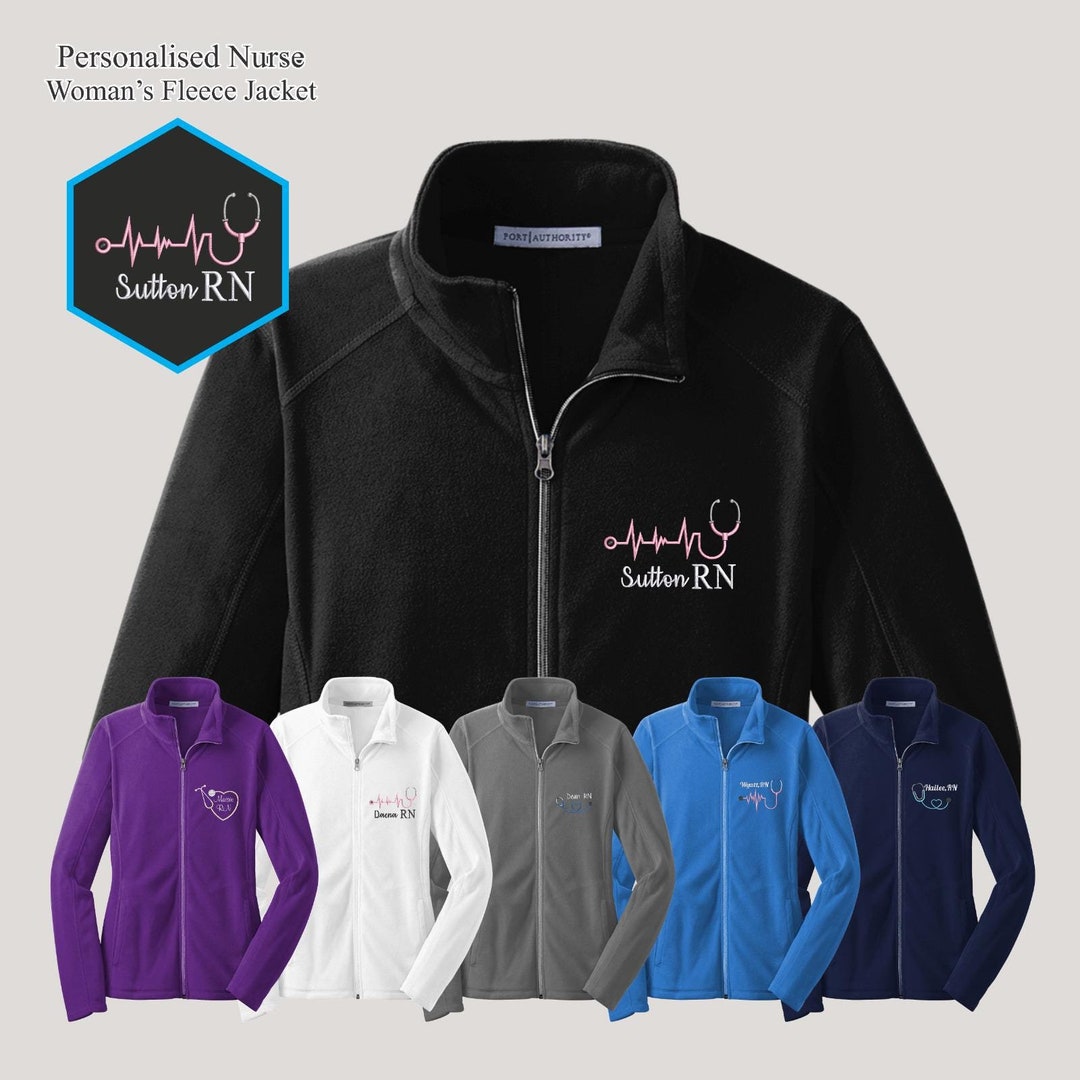 Personalized Monogrammed Nurse Jacket, Custom Name RN Jackets for ...