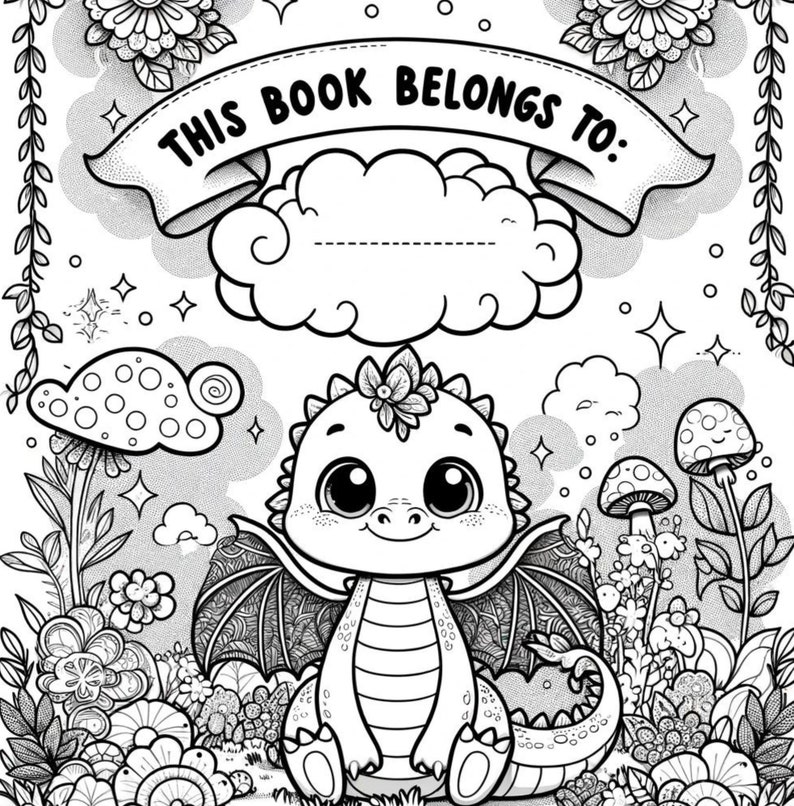 Adorable Baby Dragons: A Magical Coloring Adventure for All Ages - Etsy