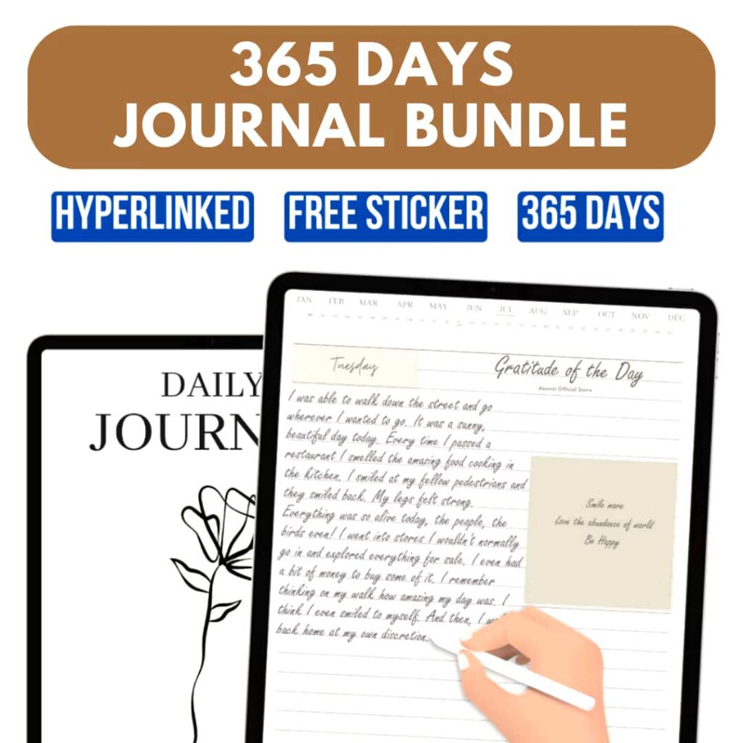 365 Days Journal Bundle Goodnotes iPad Notability - Etsy