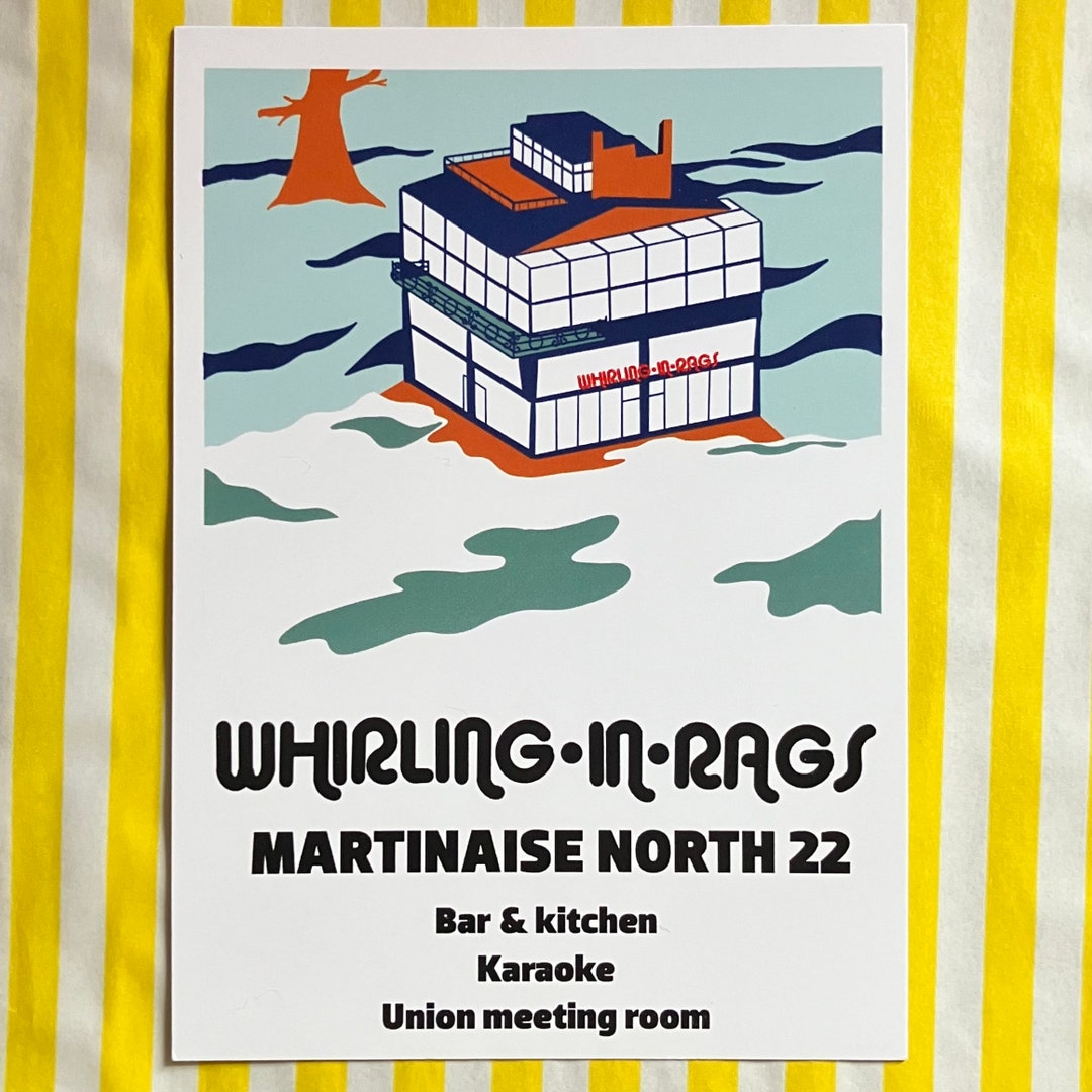 Whirling-in-rags Retro Style Poster disco Elysium Illustrated Postcard ...