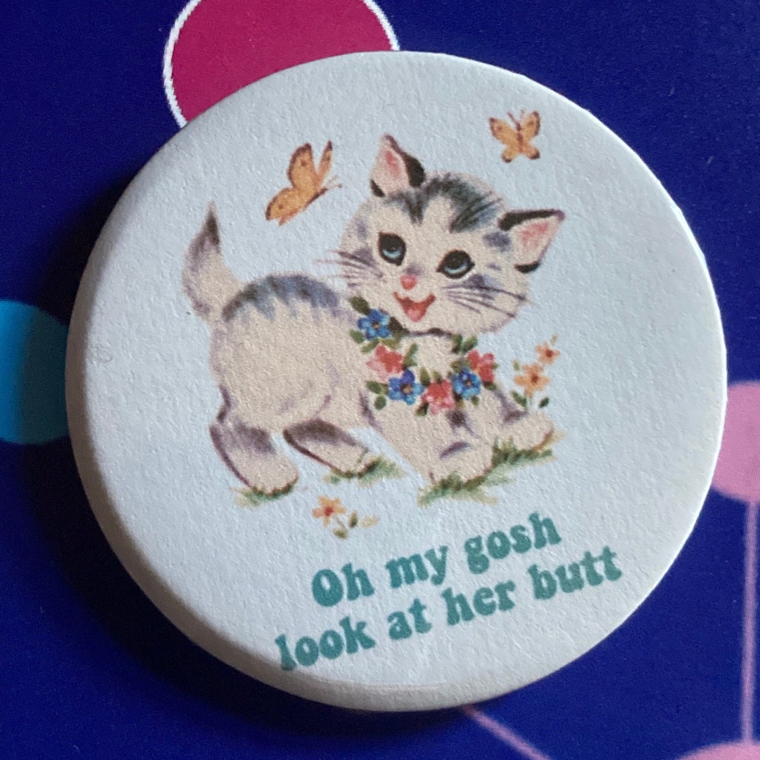 Nicki Minaj Themed Vintage Mash-up Pin Badge - Oh My Gosh Look at Her ...