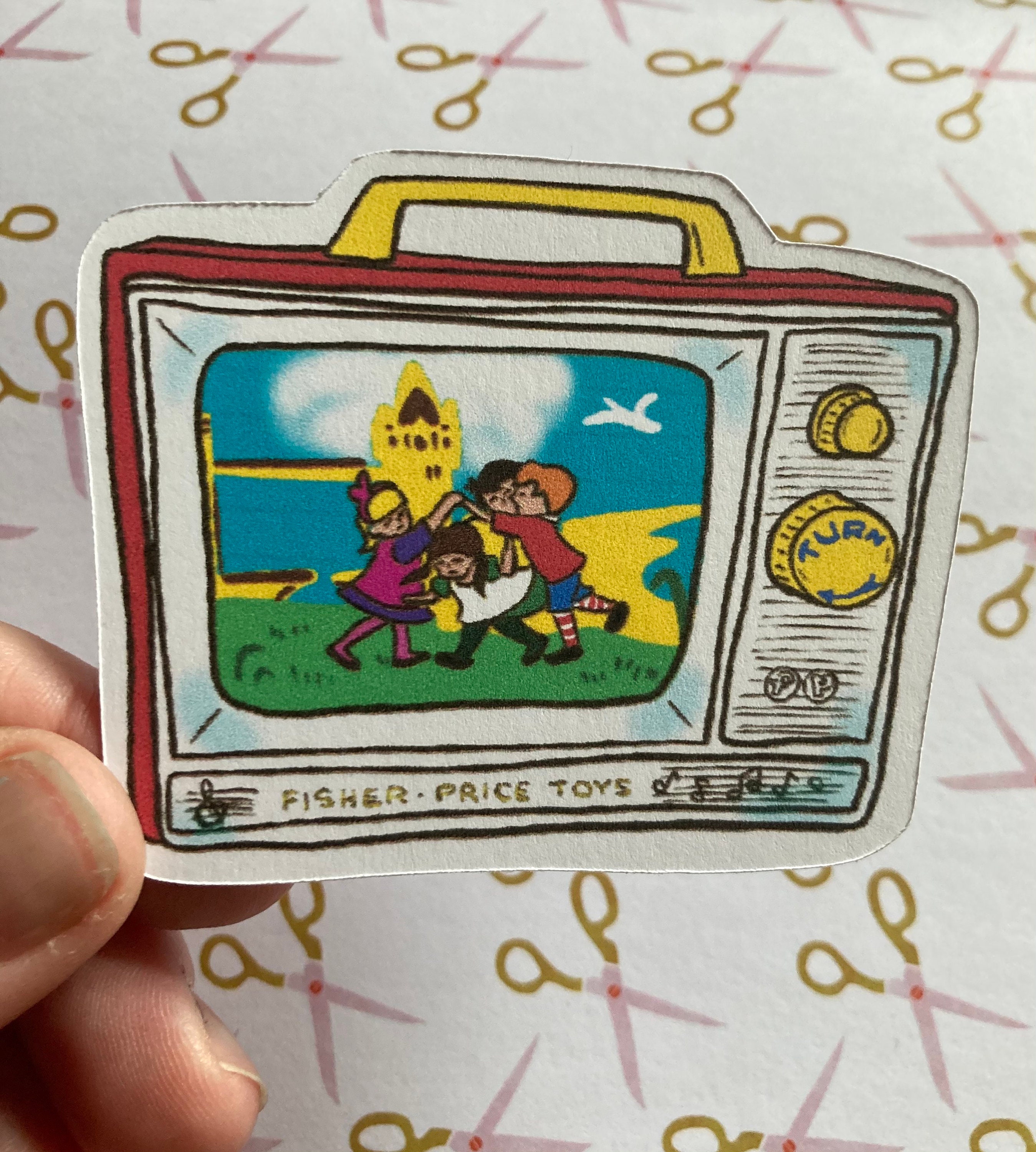 Vintage Fisher Price Toy Stickers: 70s Nostalgia, 10 Die-cut Paper ...