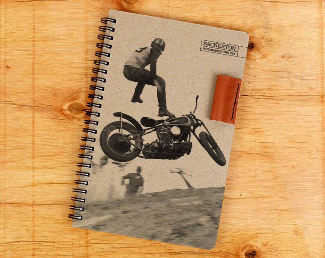 Motorcycle Notebook, Notebook, Motorcycle Journal, Jumping Motorcycle ...