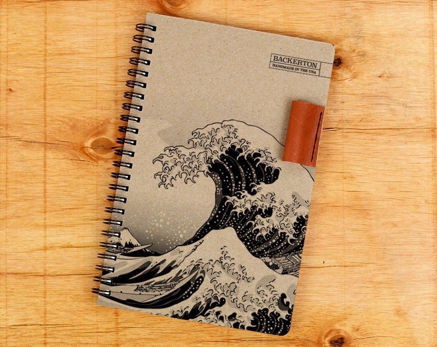 Waves Notebook Notebook Waves Spiral Notebook Notepad 5.5 | Etsy