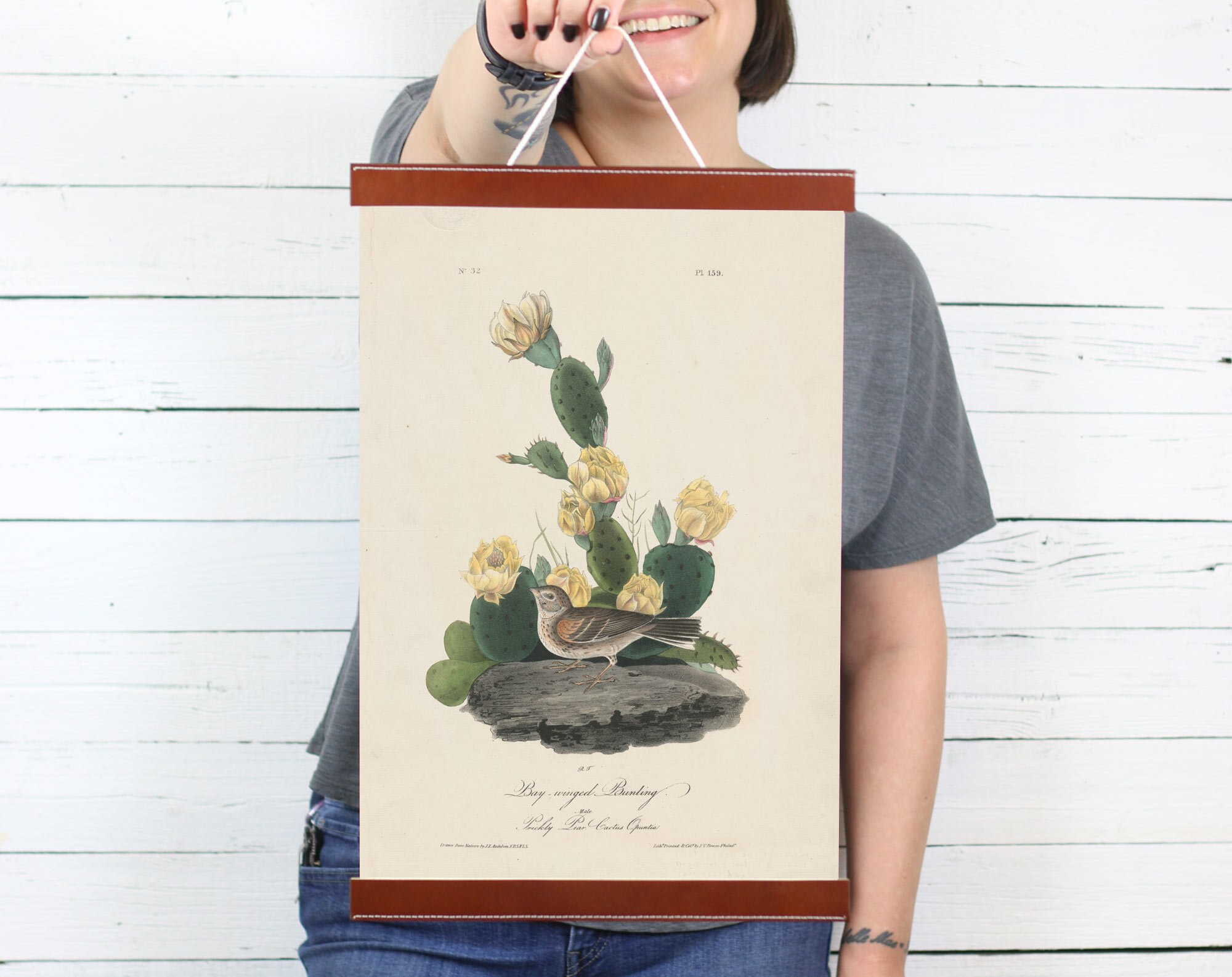 Leather Poster Hanger Snails Print Poster Frame 12 X 18 | Etsy