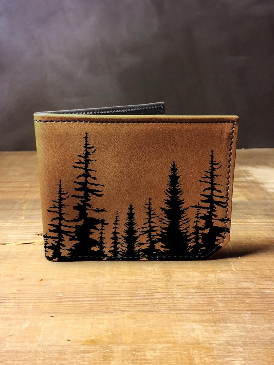 Aspen Trees - Handmade Leather Bifold Wallet - Etsy