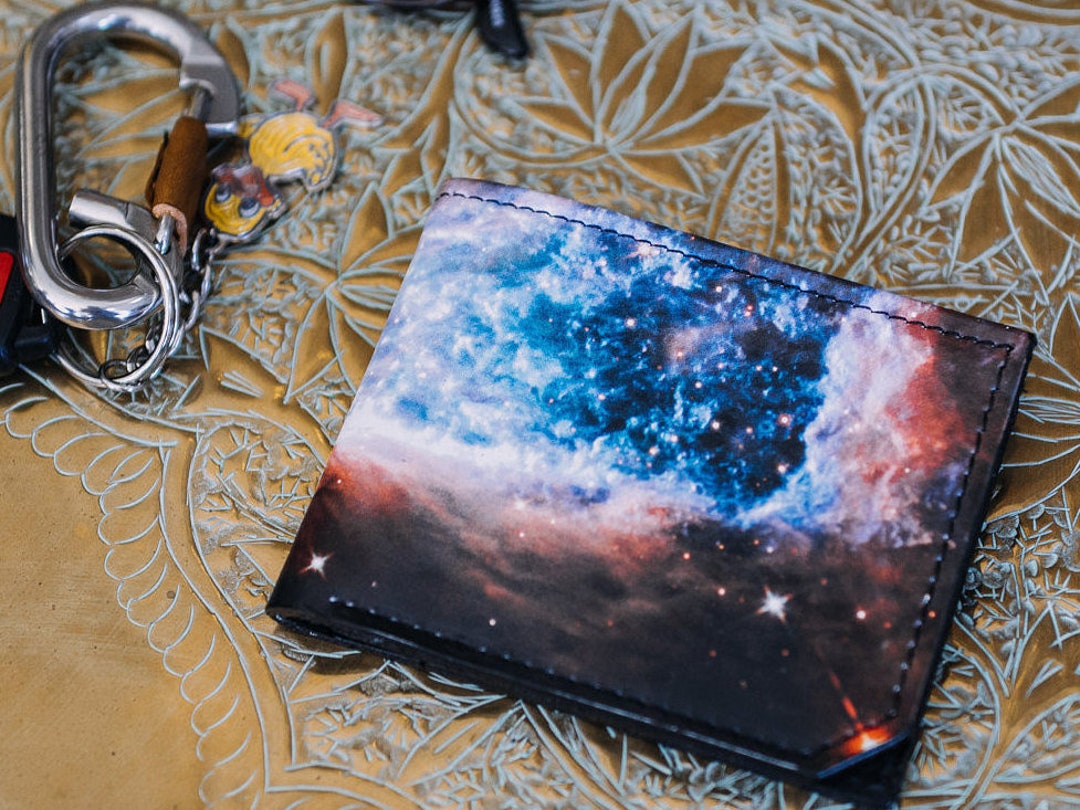 Leather Space Wallet, Gifts for Men, Spectrum Wallet, Leather Wallet ...