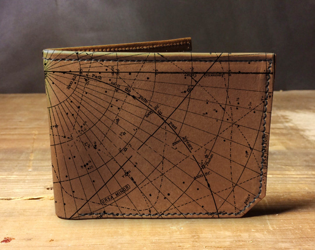 Mens Leather Wallet, Mens Wallet, Star Wallet, Leather Wallet, Slim ...