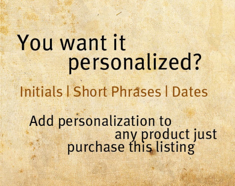 Custom Personalization | Etsy