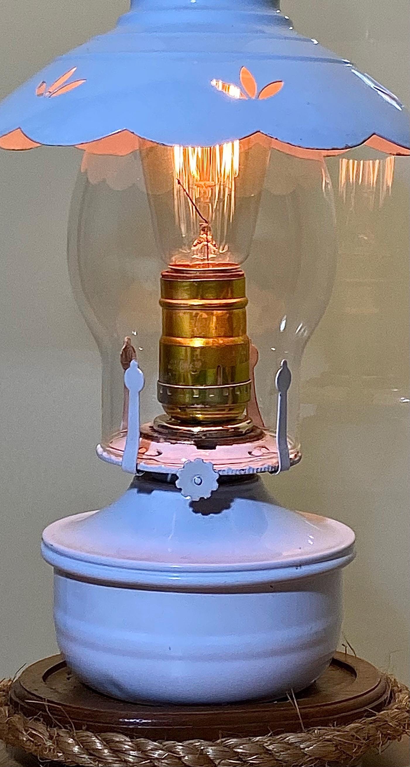 OOAK One-of-a-kind Upcycled Repurposed White Oil Lantern Handmade ...