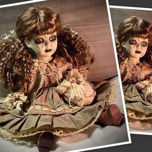 OOAK One-of-a-kind Hand Painted "caroline Has Cracked" Creepy Haunted ...
