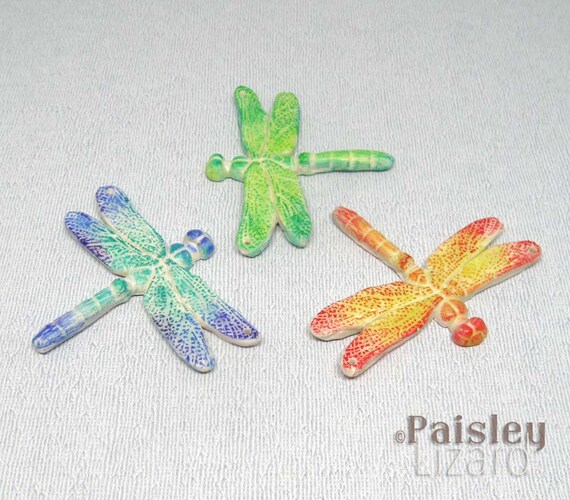 Polymer Clay Dragon Fly Charm