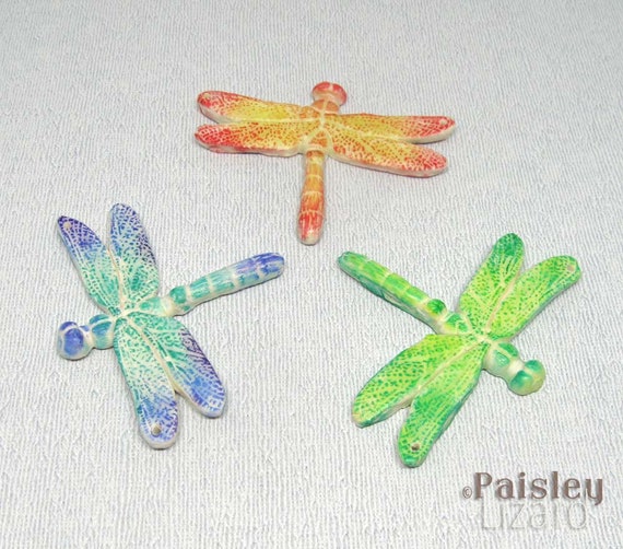 Polymer Clay Dragon Fly Charm