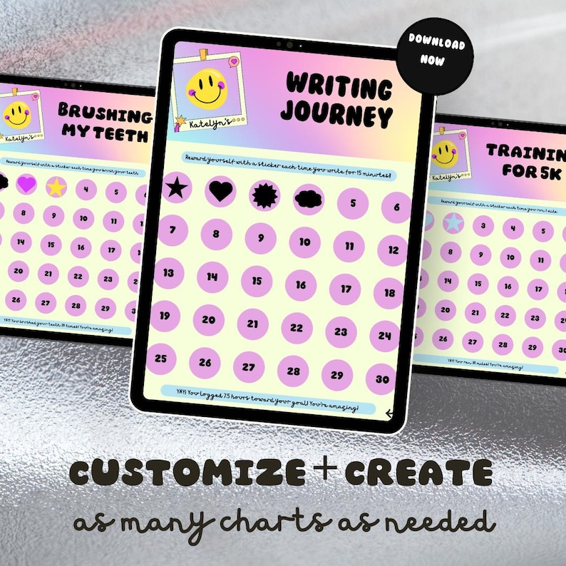 Sticker Chart for Adults | Habit Tracker, Goal Tracker, Motivation ...