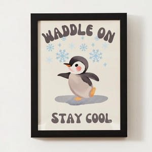 Waddle on Penguin Printable: Cute Winter Fun - Etsy