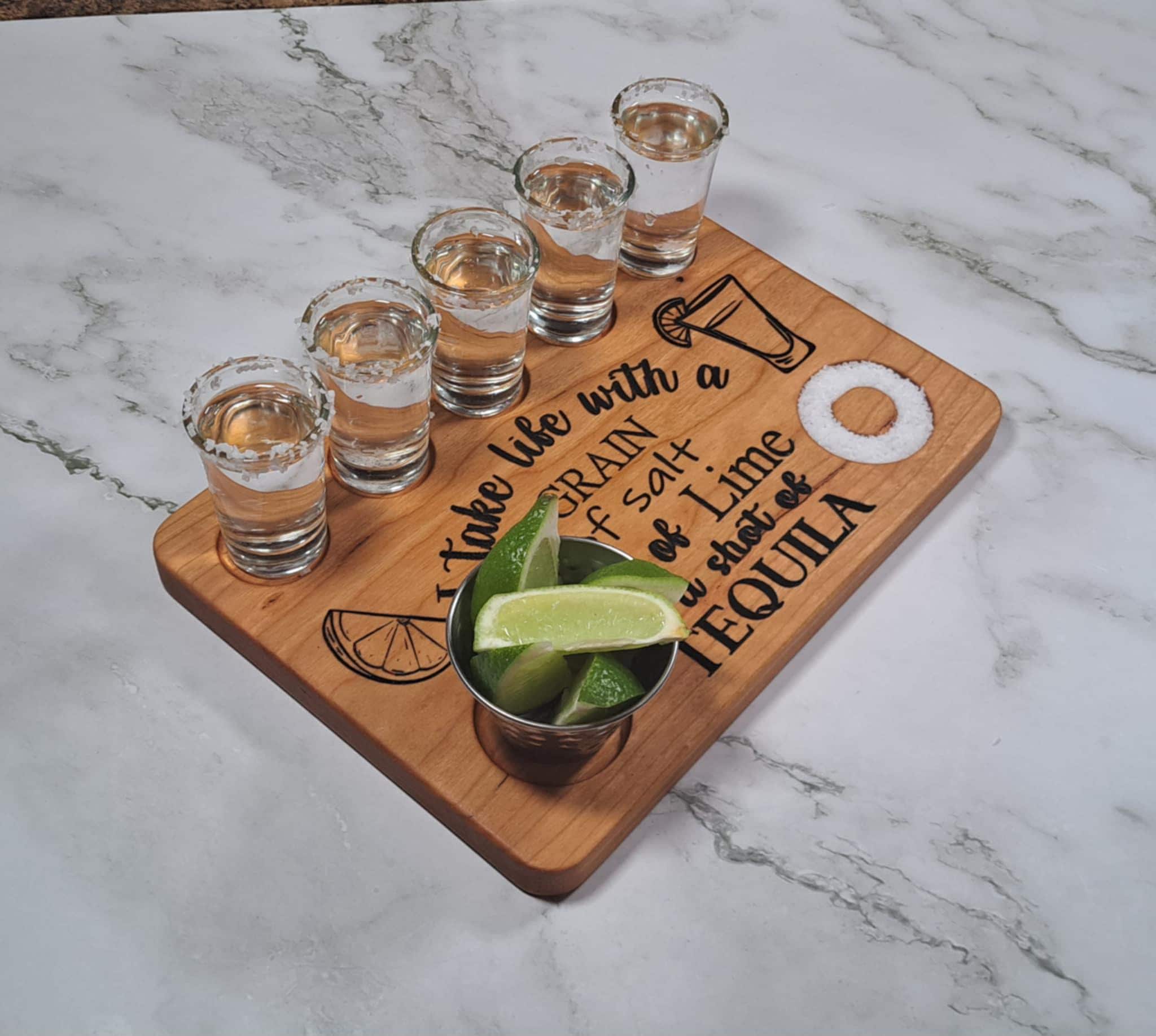 Tequila Flight Board, Tequila Shot Board, Engagement Gift for the ...