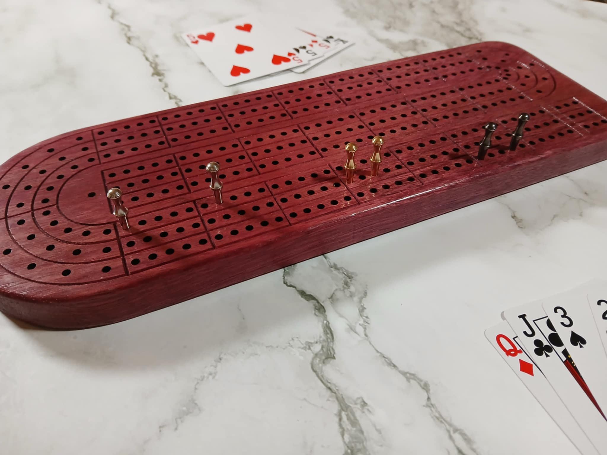 Handmade Wooden Cribbage Board With Storage, Custom Cribbage Board ...