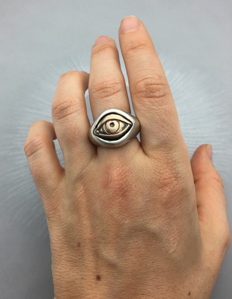 Illuminati Visionary Occult Ring Evil Eye Ring Protective - Etsy