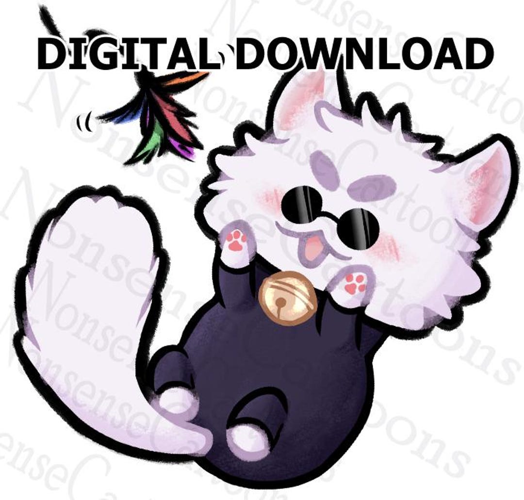 HAND DRAWN Digital Download Cute Gojo Sotaru Cat, Jujitsu Kaisen ...