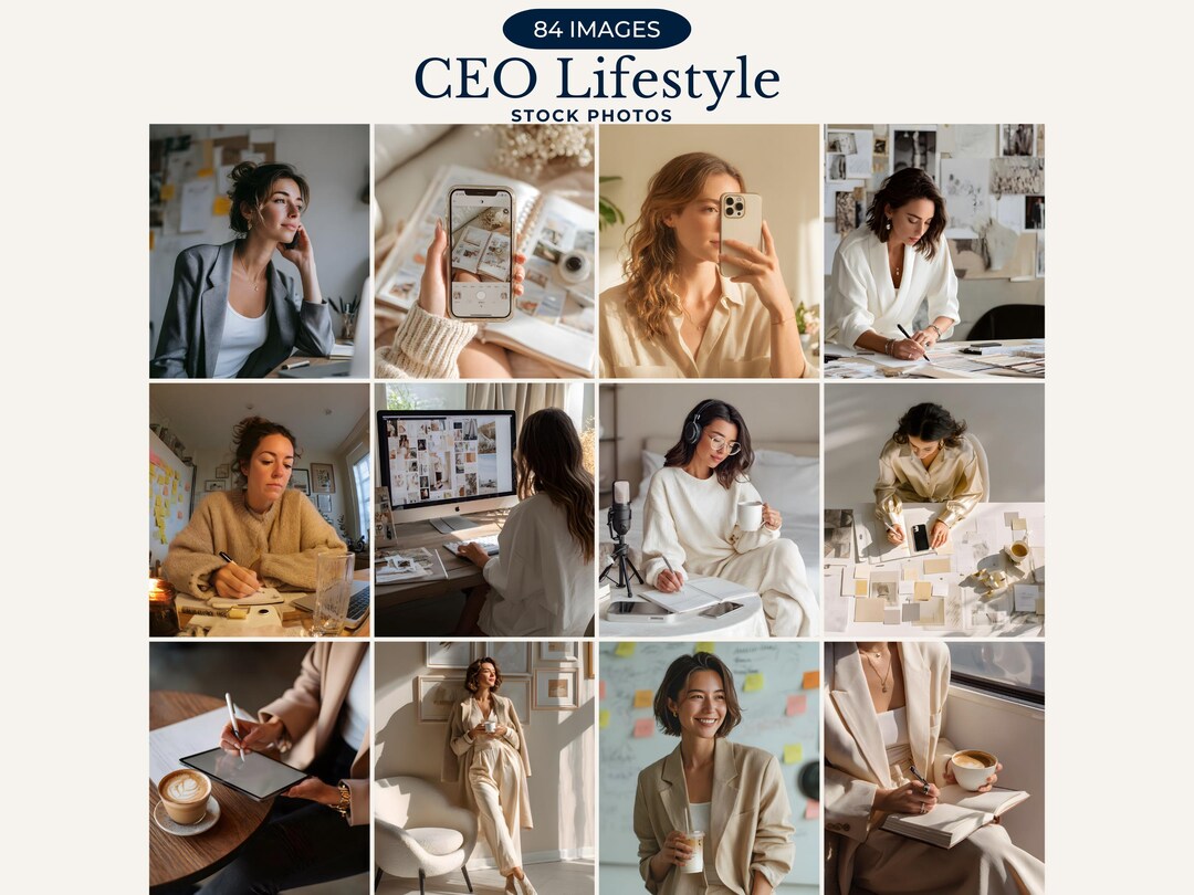 CEO Lifestyle Stock Photos Beige Neutral Aesthetic Faceless Woman ...