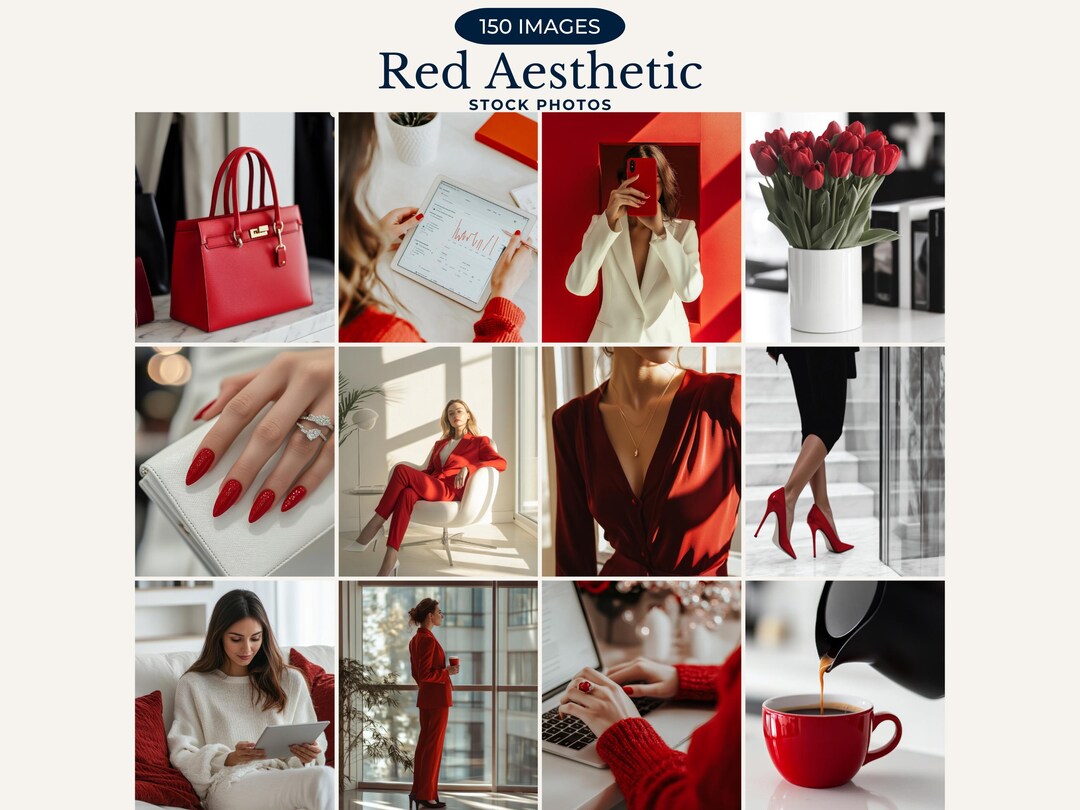Red Aesthetic Stock Photos for Instagram Reels Cover Photo Faceless ...