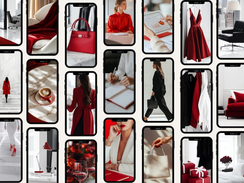 Red Aesthetic Stock Photos for Instagram Reels Cover Photo Faceless ...
