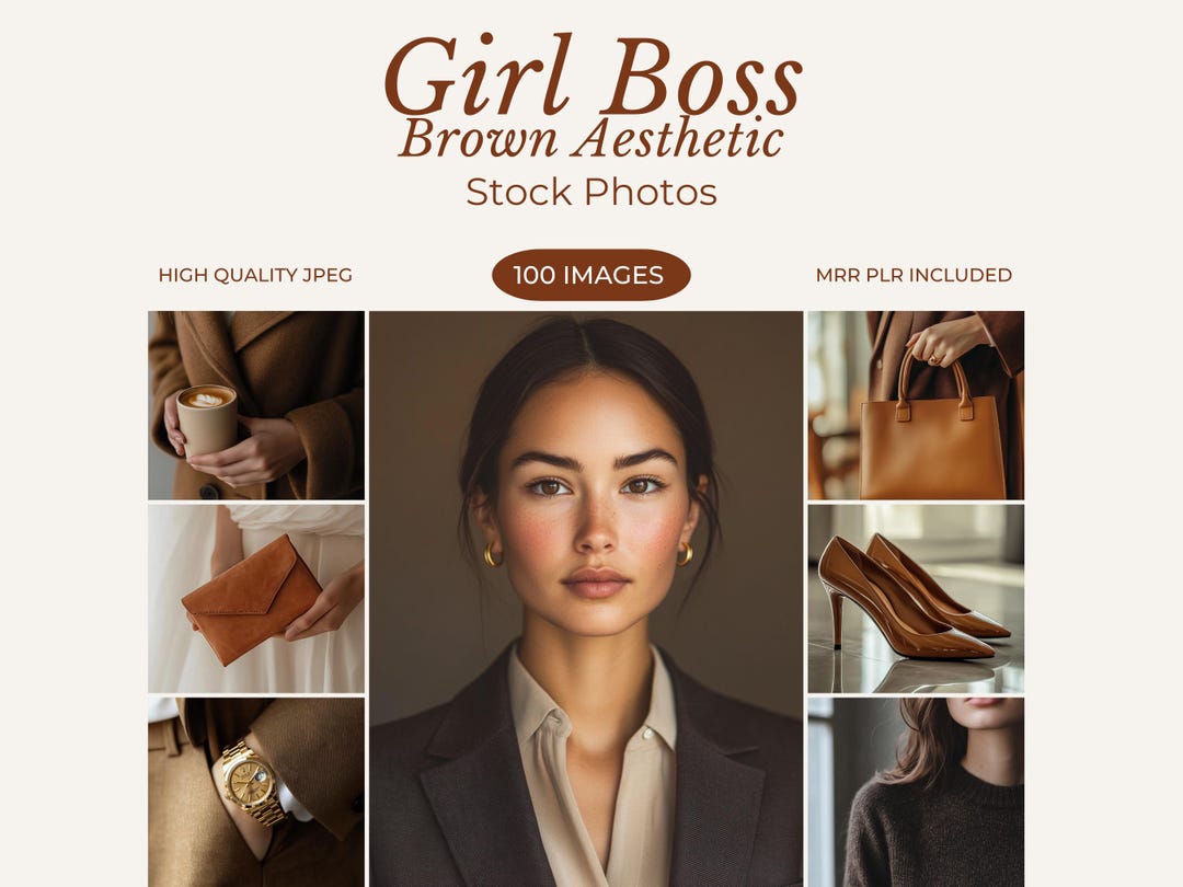 Girl Boss Neutral Brown Aesthetic Stock Photos Aesthetic Girl Boss ...