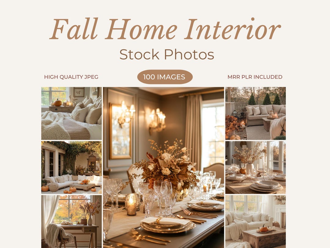 100+ Fall Season Home Interior Stock Photo Bundle Autumn Home Aesthetic ...
