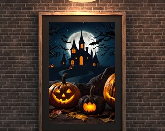 Halloween Digital Download Art Printable Halloween Decor Spooky ...