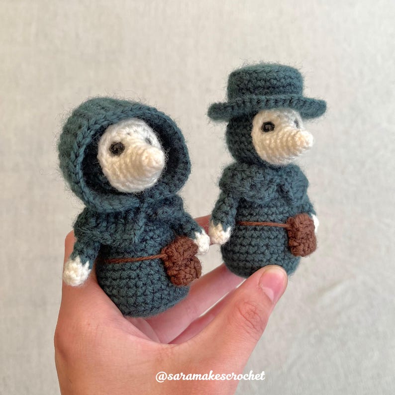 Paul the Plague Doctor Crochet Pattern | Two Versions PDF (digital ...