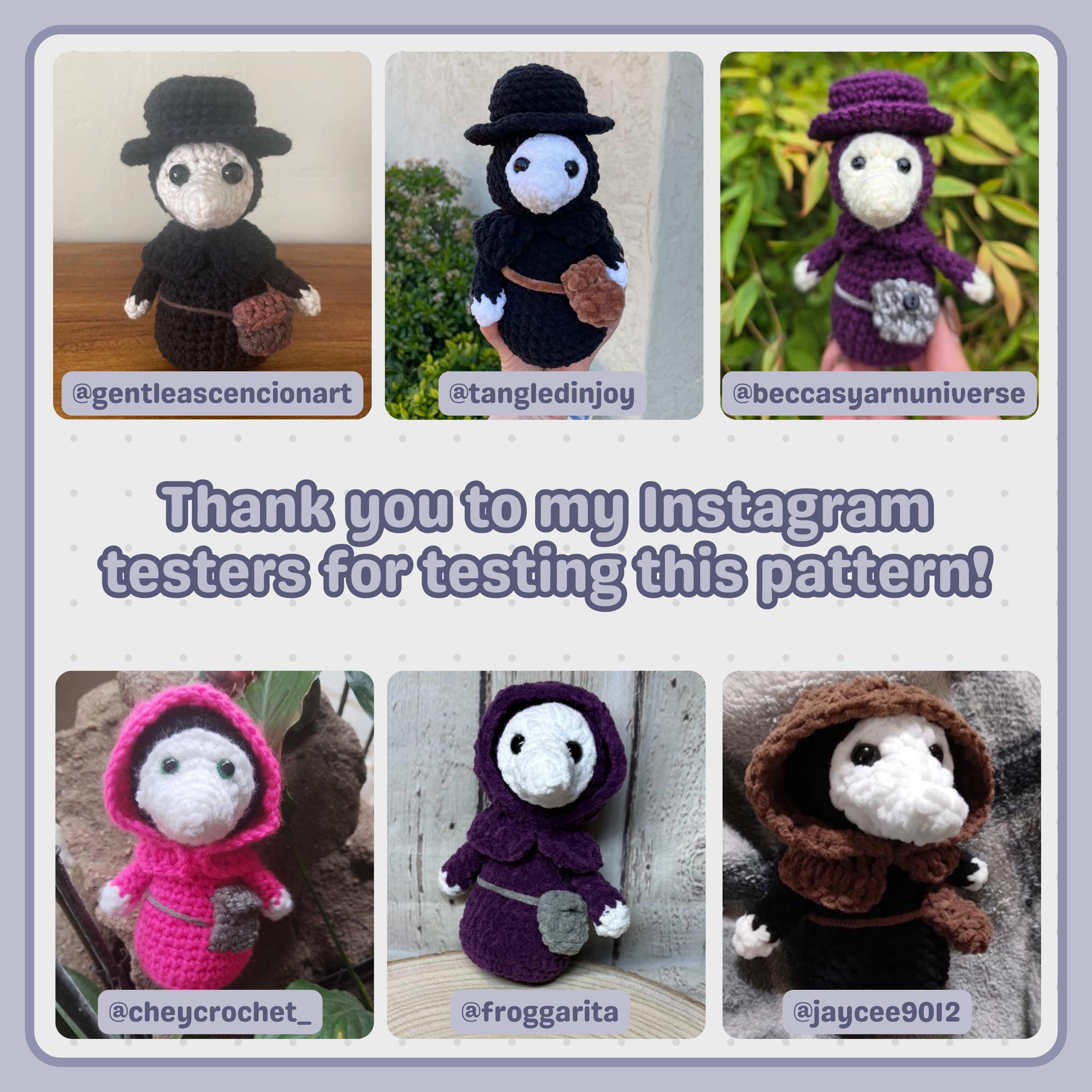 Paul the Plague Doctor Crochet Pattern | Two Versions PDF (digital ...