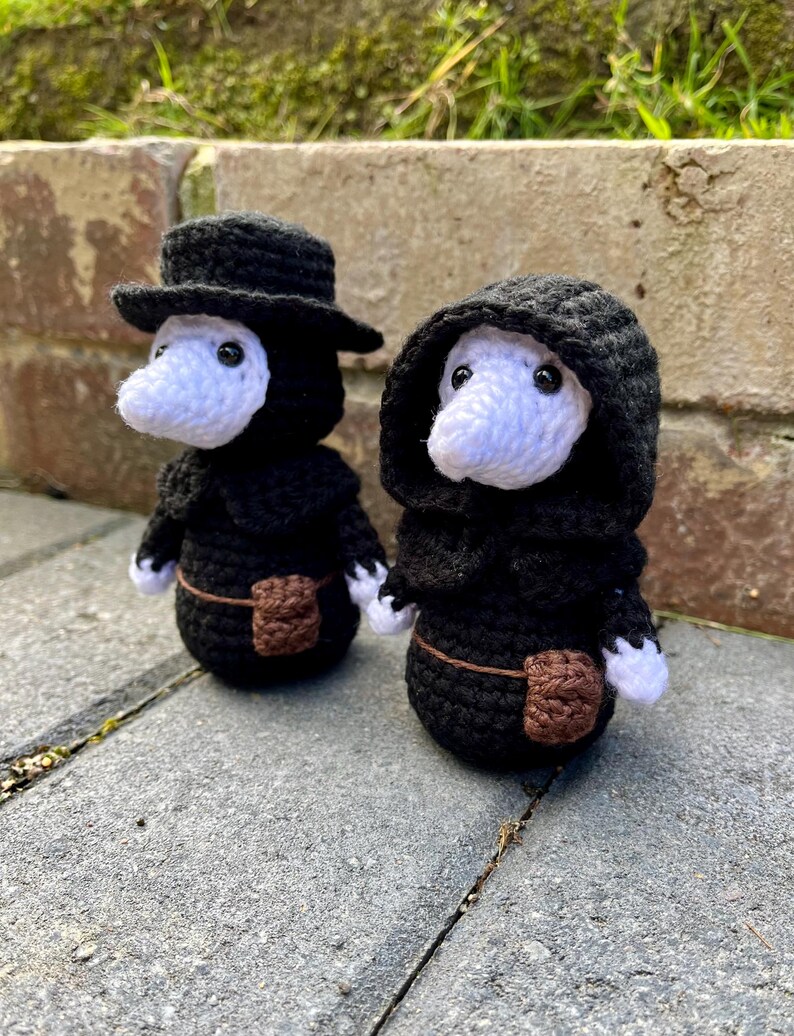 Crochet Plague Doctor Pattern | Plague Doctor Amigurumi Plush Pattern ...