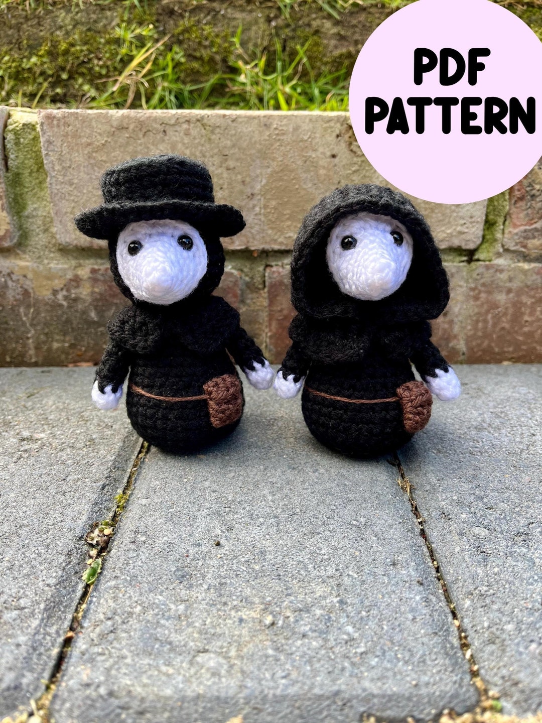 Crochet Plague Doctor Pattern | Plague Doctor Amigurumi Plush Pattern ...