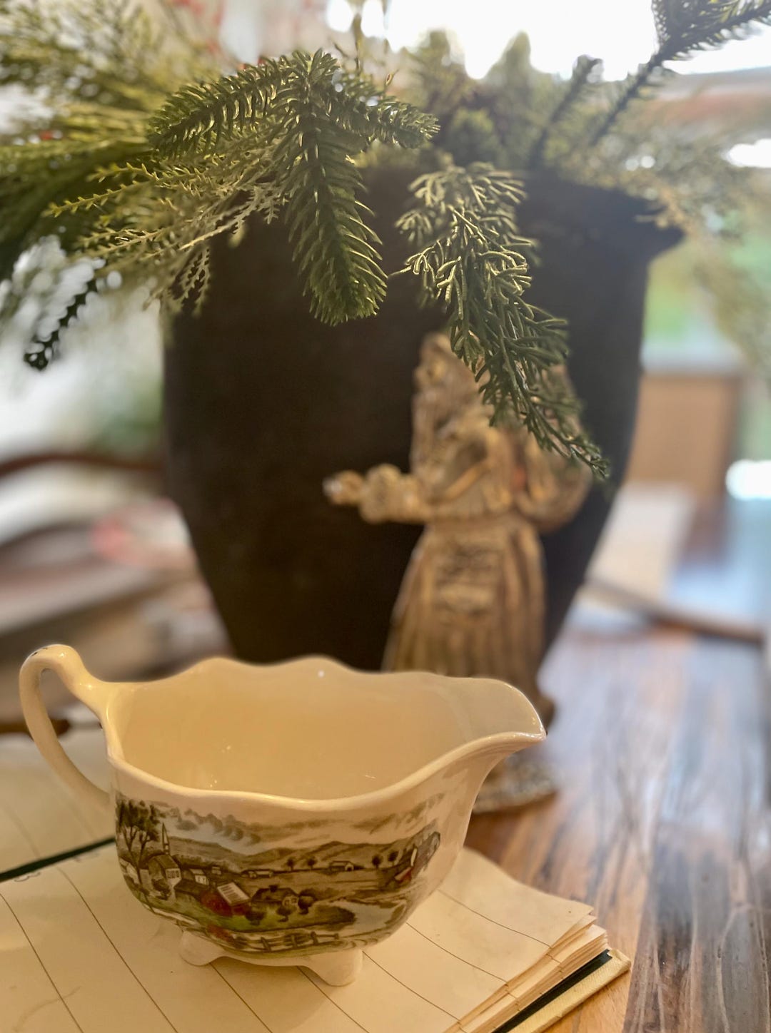 Johnson Brothers Creamer - the Road Home Pattern Ceramic Creamer With ...