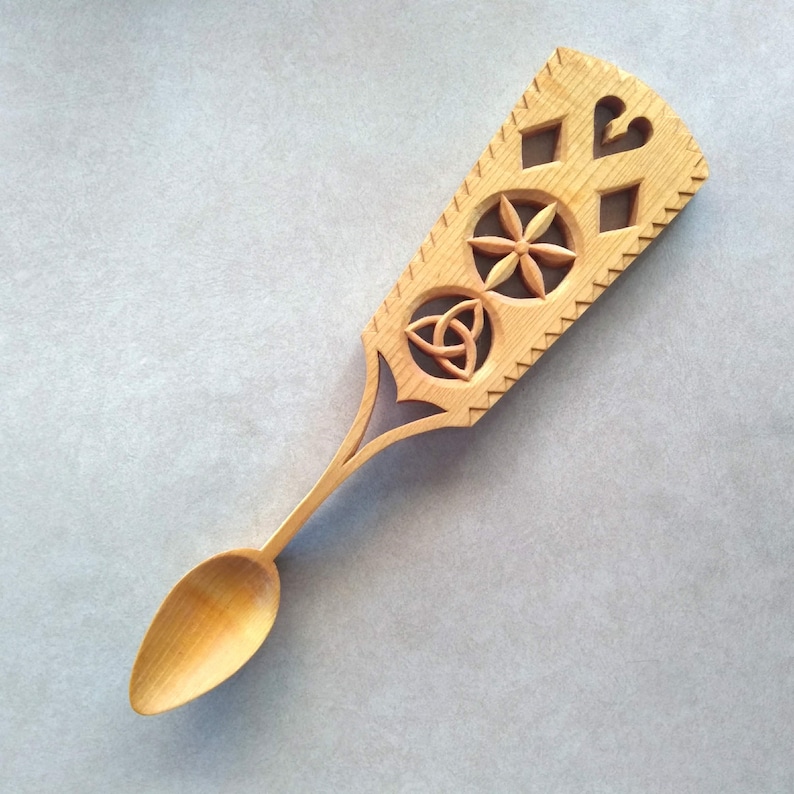 Eternal Love Welsh Lovespoon, Hand Carved Wood Spoon, Engagement Gift ...