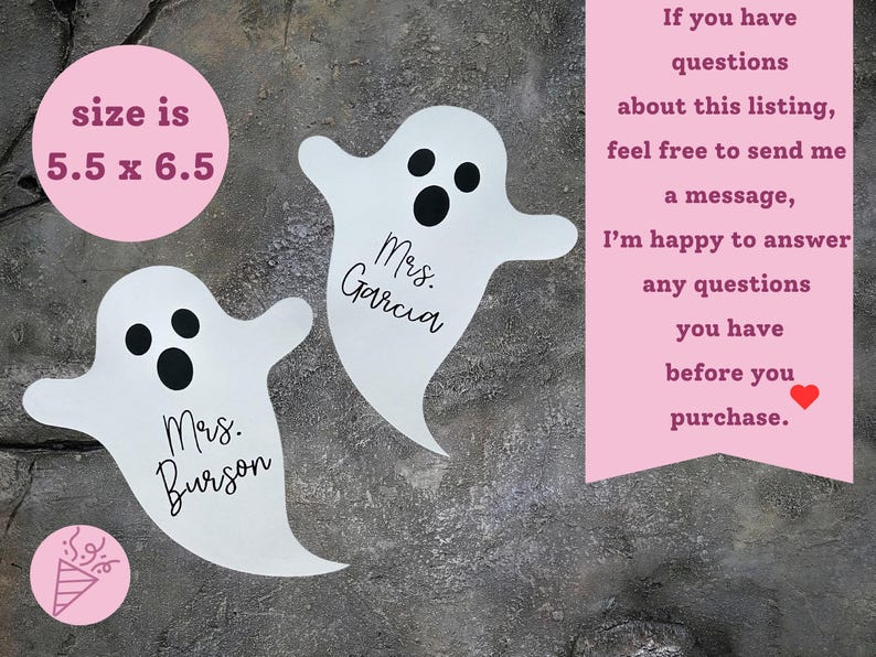 Personalized Ghost Gift Card Holder for Teachers halloween Teacher Gift ...
