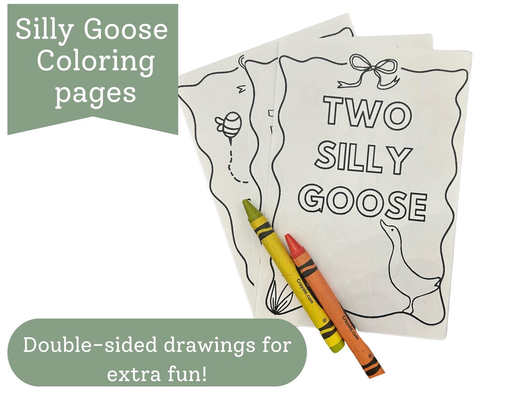 Silly Goose Birthday Coloring Pages - One Silly Goose Party Favors ...